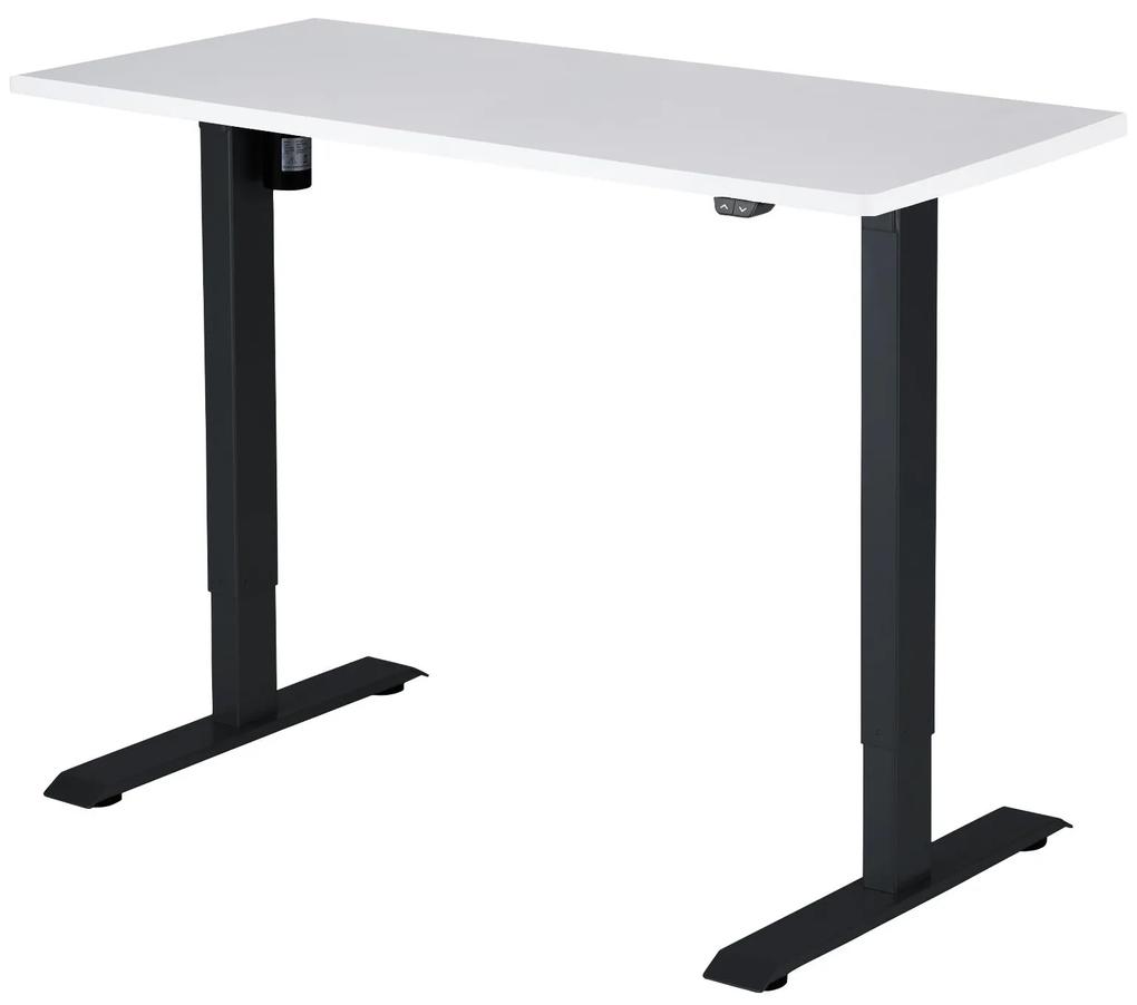 Polohovací stůl Liftor 2segmentové nohy černé,   deska 1180 x 600 x 25 mm bílá