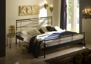 Nábytek ATIKA s.r.o. Kovová postel KELLY Povrchová úprava: černá, Rozměr: 100 x 200 cm