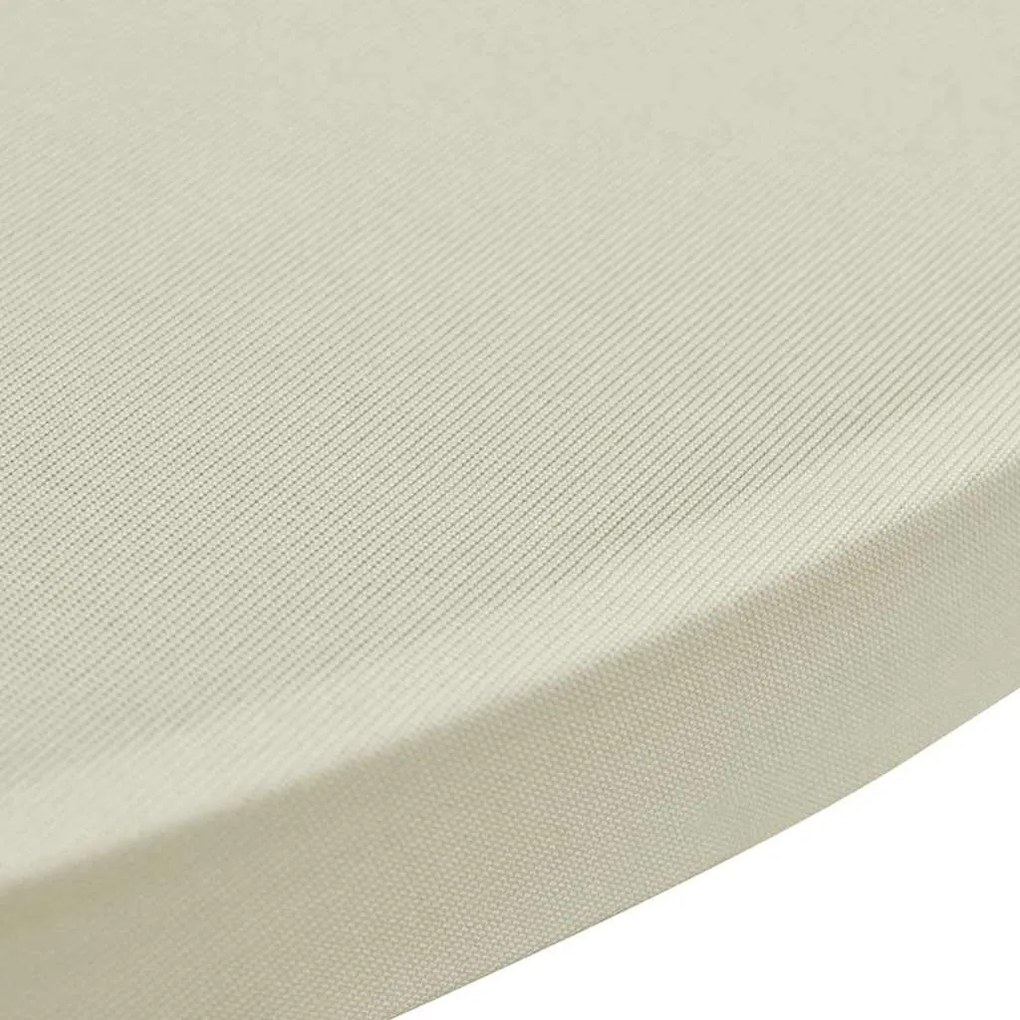 Návlek na koktejlový stůl Ø 80 cm krémový strečový 4 ks 279076