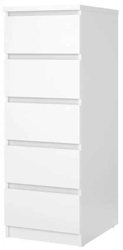 Komoda Simplicity 40 x 50 x 111,5 cm, bílý lesk