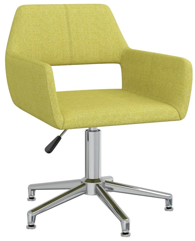 330337 vidaXL Otočná kancelářská židle zelená textil