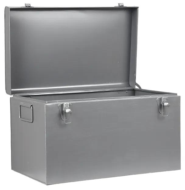 LABEL51 Šedý kovový úložný box Vint XL