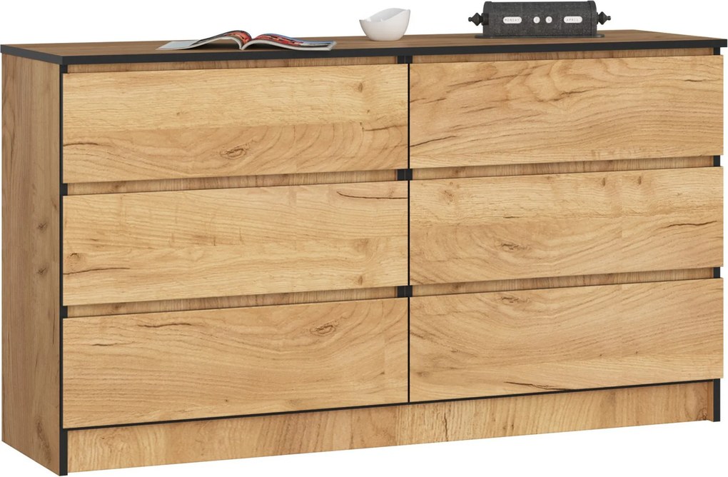Komoda K140 6SZ dub craft