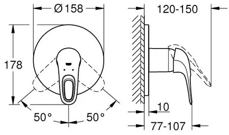 Grohe Eurostyle 2015 Baterie sprchová 24048003