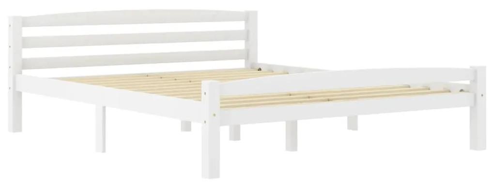 vidaXL Rám postele bílý masivní borové dřevo 160 x 200 cm
