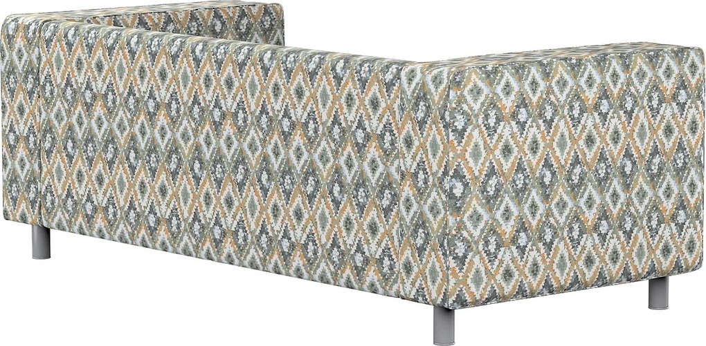 Potah na pohovku IKEA  Karlanda 3-místná nerozkládací, krátký barva modrá látka pletený vzor, vzorované