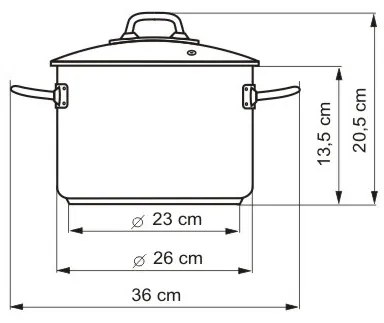 KOLIMAX - české nerezové nádobí Hrnec s poklicí KOLIMAX PROFESSIONAL 26 cm, 6,5 l