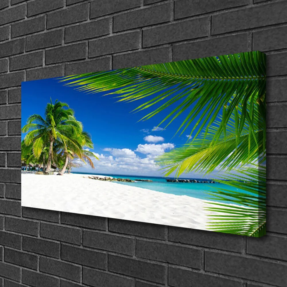 Obraz na plátně Tropická Pláž Moře Výhled 140x70 cm