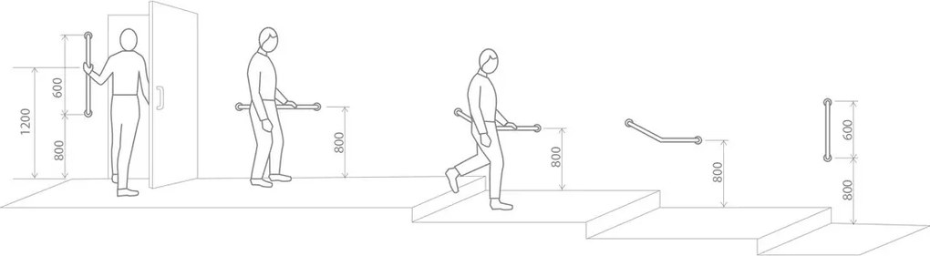 HANDICAP madlo rovné 30 cm, nerez lesk