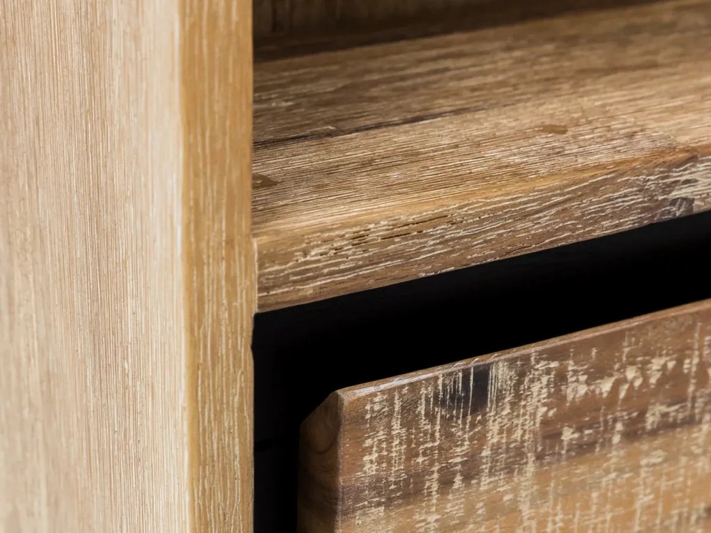 furniture-nabytek.cz - Masivní závěsná polička Jolano z akáciového dřeva, lakovaná, přírodní barva – 25×15×100 cm