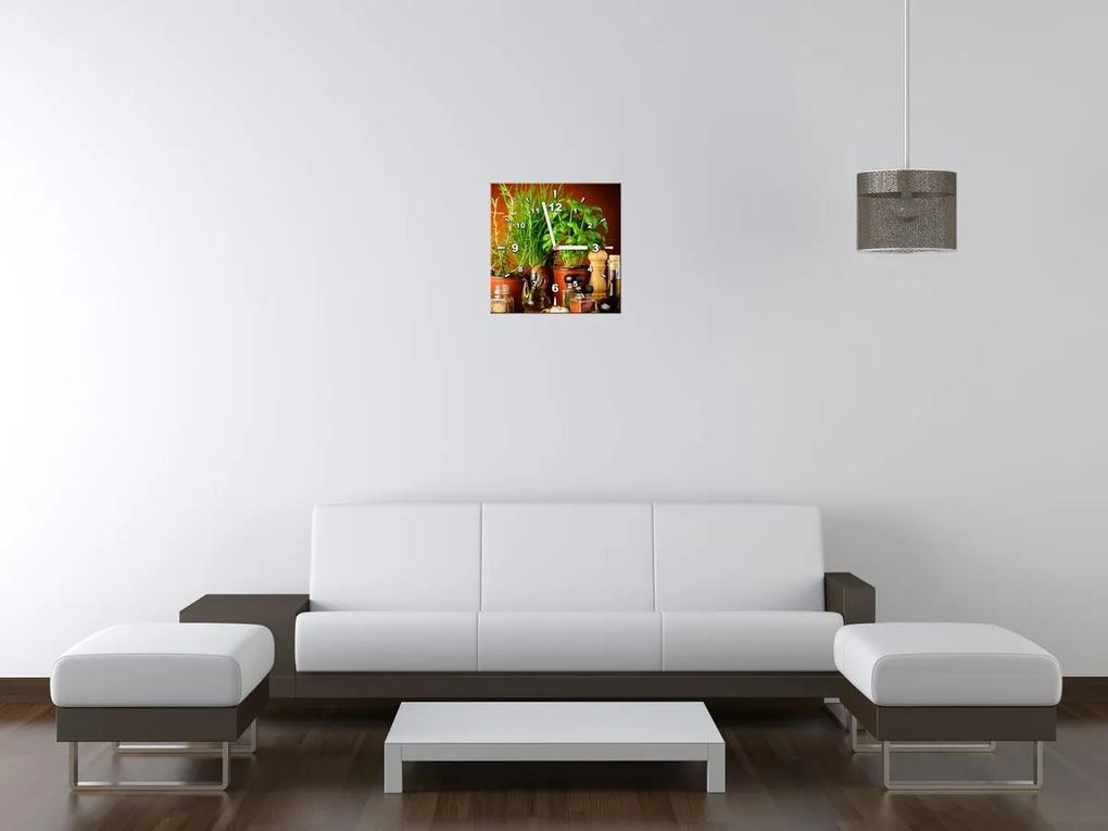 Gario Obraz s hodinami Zeleninové přísady Rozměry: 100 x 40 cm
