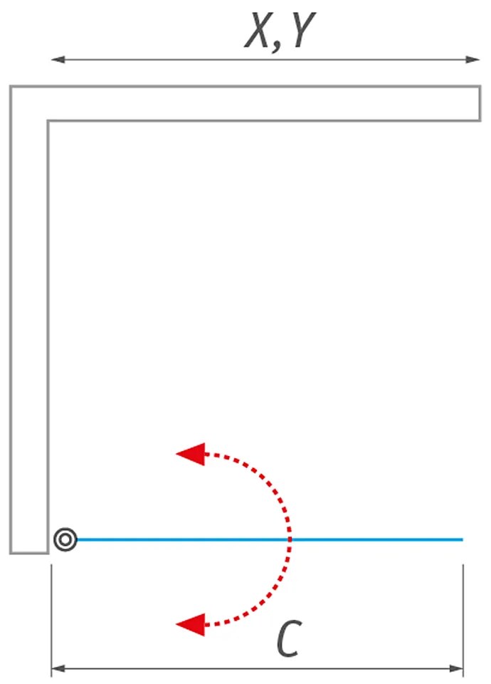 Roth Limaya Line čtvercový sprchový kout 100 x 100 x 196 cm brillant transparent LYE2/1000_LYE2/1000 Koupelny Bernold