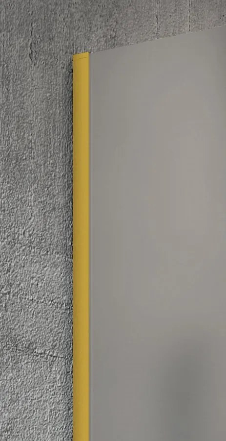 Gelco Gelco, VARIO GOLD MATT jednodílná sprchová zástěna pro instalaci ke stěně, sklo nordic, 900 mm, GX1590-10