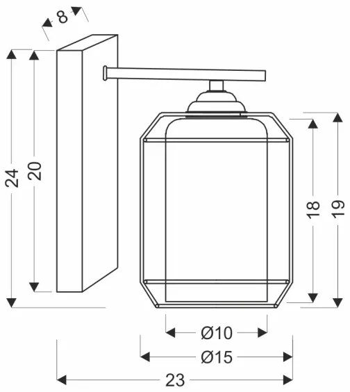 Nástěnná lampa JONERA 1xE27/40W/230V černá