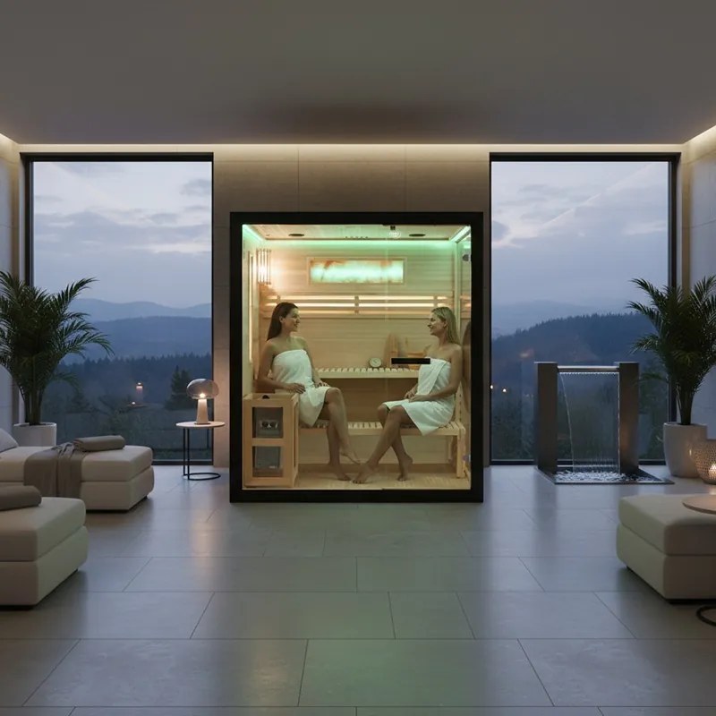 BPS-koupelny Finská sauna Relax HYD-6718 150x140, 3 osoby