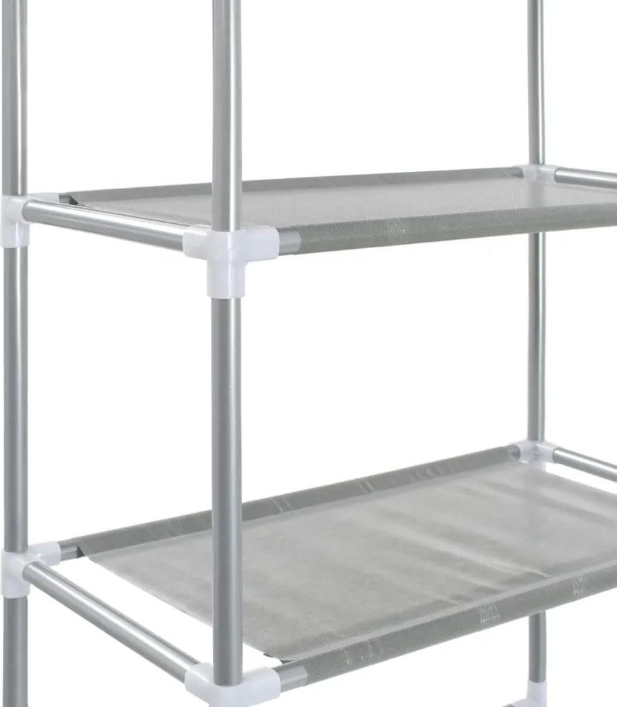 3patrový úložný regál nad WC stříbrný 53 x 28 x 169 cm 282464