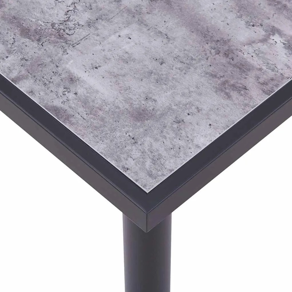 Jídelní stůl černý a betonově šedý 200 x 100 x 75 cm MDF 281861