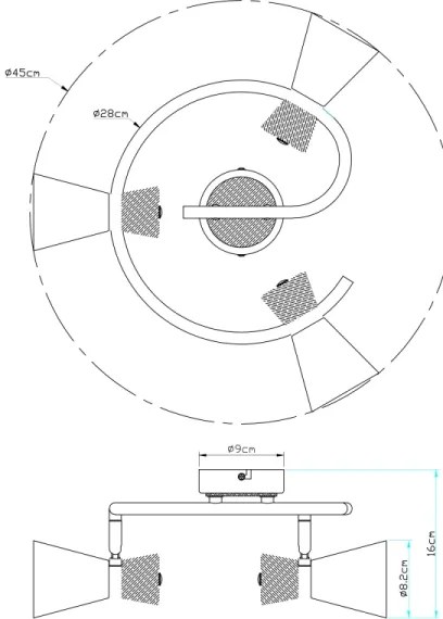 Globo 54807-3 - Bodové svítidlo AERON 3xE14/25W/230V