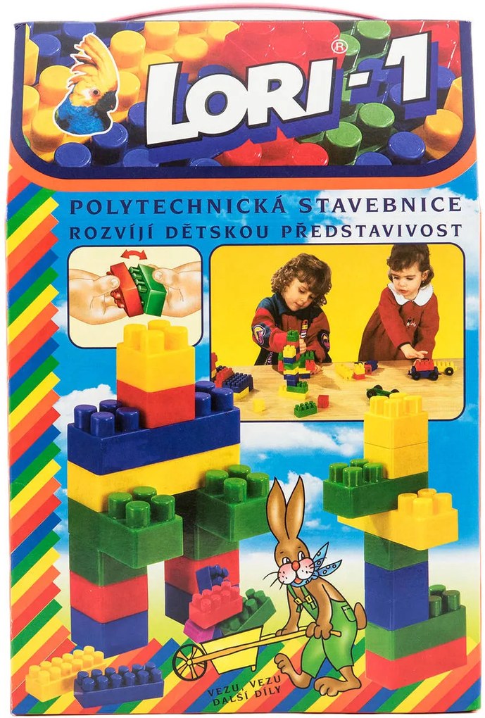 LORI 001 Stavebnice 1 barevné kostky set 50ks v krabici lr1