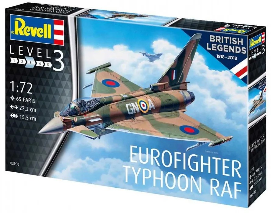 Revell ModelKit letadlo, 100 Years RAF Eurofighter Typhoon (1:72)