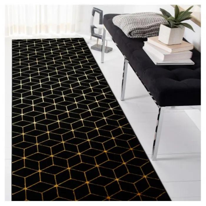 Kusový koberec Jón černý atyp 60x300cm