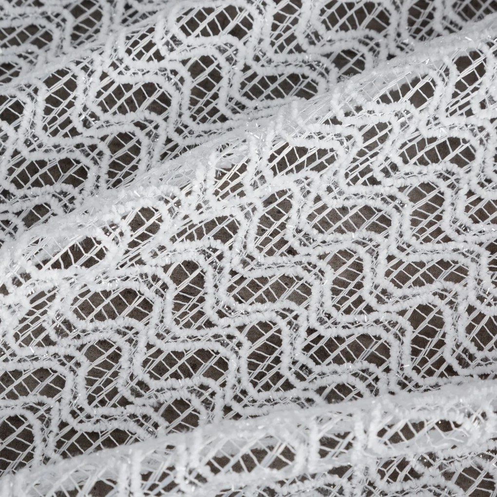 ZÁCLONA NA KROUŽCÍCH CLARA 140X250 CM BÍLÁ