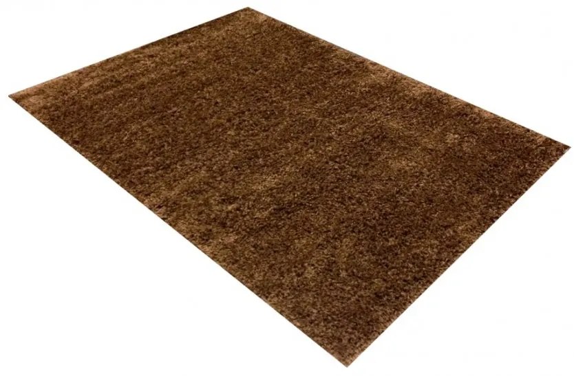 Vopi | Kusový koberec Dream Shaggy 4000 brown - Kulatý 120 cm průměr