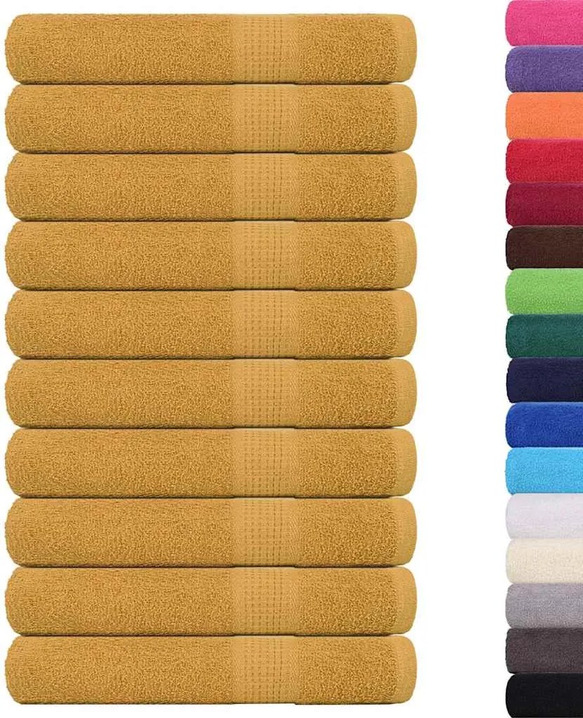 Saunové osušky FROGN 10 ks zlaté 80x200 cm 360 g/m² 136817