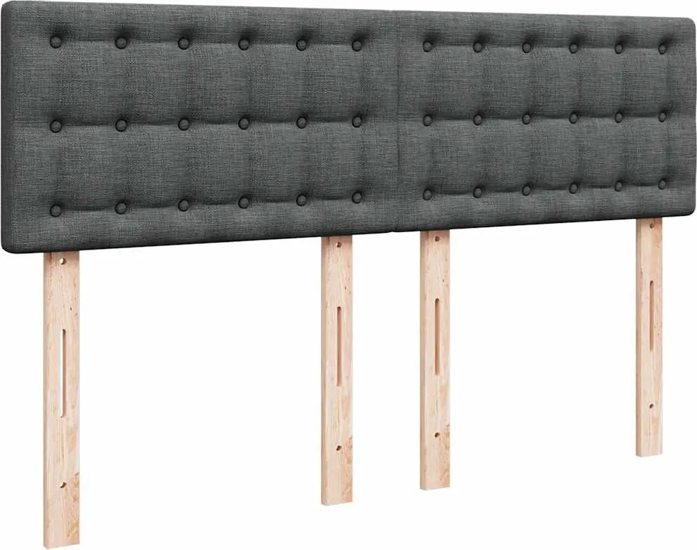 Box spring postel s matrací tmavě šedá 140x200 cm textil 3287494