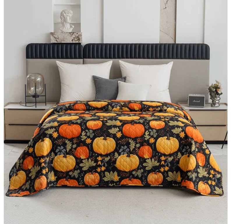 Přehoz na postel ORANGE PUMPKINS, barevný Rozměr: 170 x 210 cm