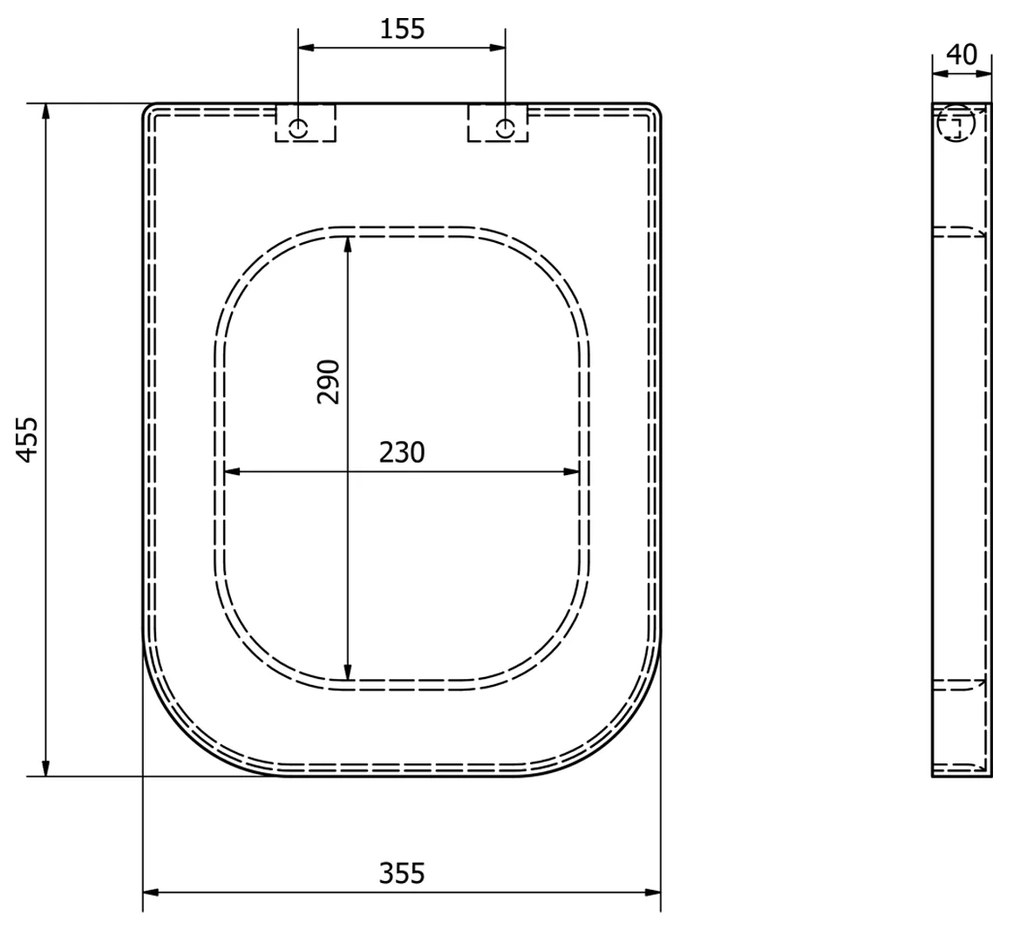 GSI, TRACCIA WC sedátko, Soft Close, bílá, MS69CN11