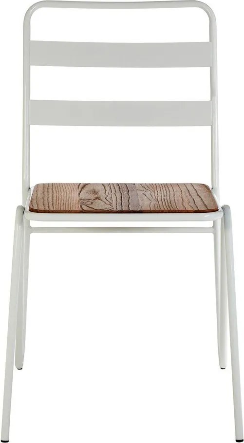 Bílá/v přírodní barvě jídelní židle z jilmového dřeva District – Premier Housewares