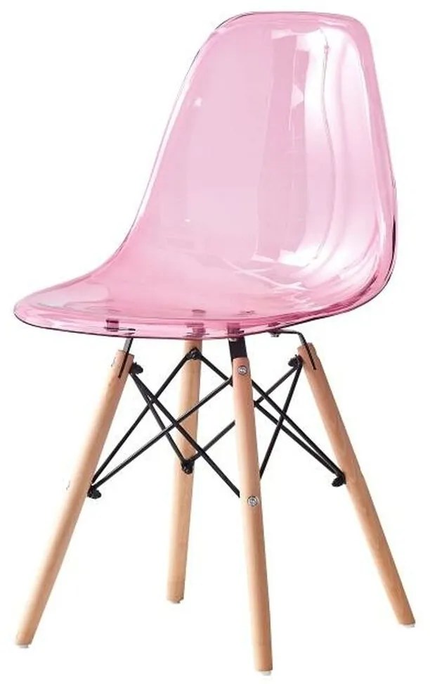 DKD Home Decor Růžová jídelní židle 44 x 46 x 81 cm, 30 x 40 cm