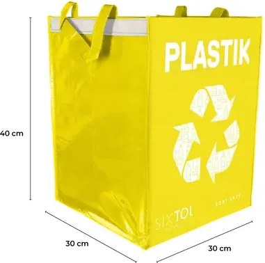 SIXTOL SORT EASY 3 BASIC DE 3 x 36 l / Tašky na tříděný odpad / 30x30x