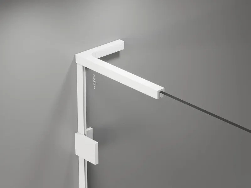 Mexen Lunar L sprchová stěna Walk-in pravá 120 x 200 cm, transparentní 8 mm, bílá - 830L-120-000-20-00-P