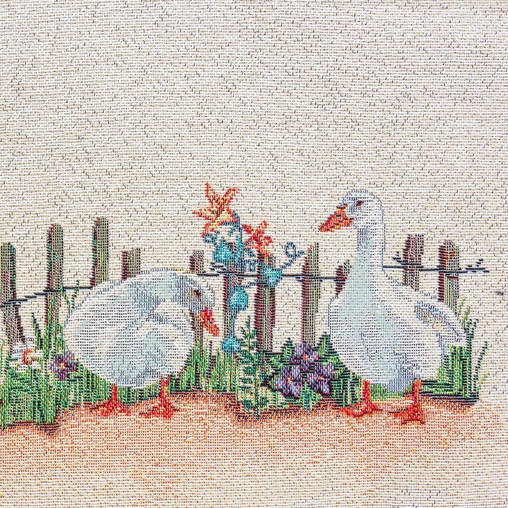 GOBELÍNOVÝ BĚHOUN NA STŮL GOOSE 40X100 CM VZOROVANÁ