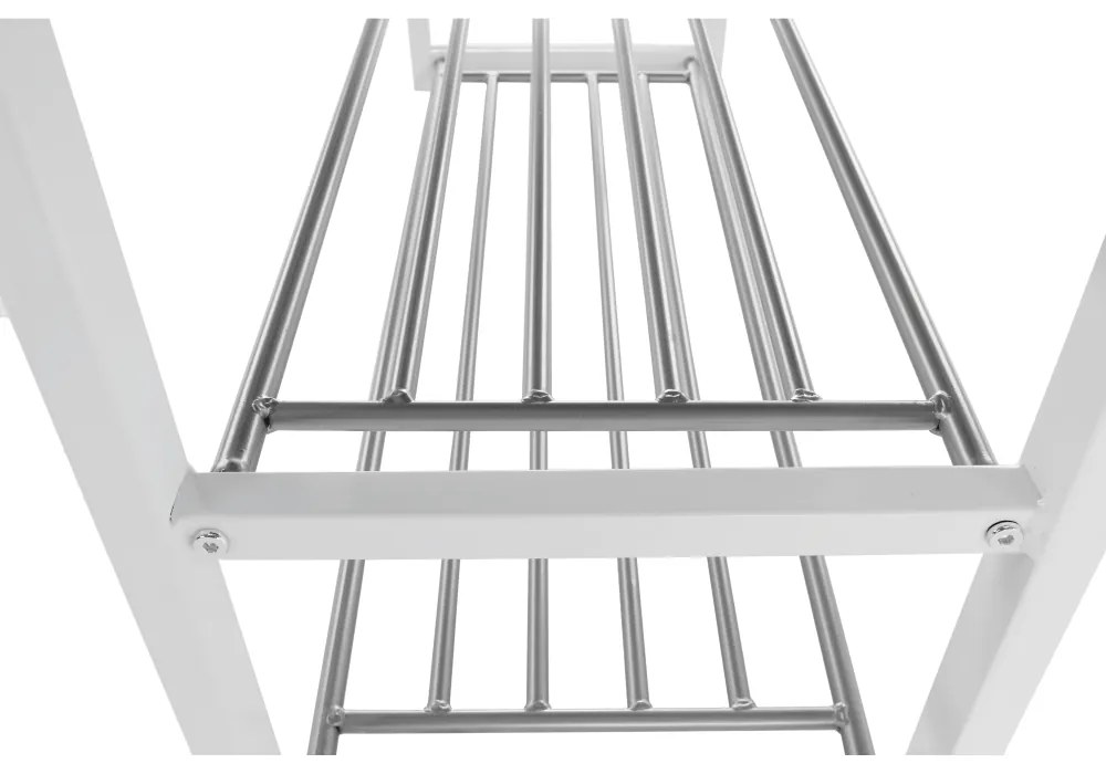 Kondela Lavice s botníkem, šedá / bílá, LANGELLA NEW