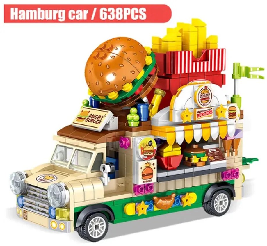 Stavebnice - jídelní vůz (Food track) Varianta: Hamburger car