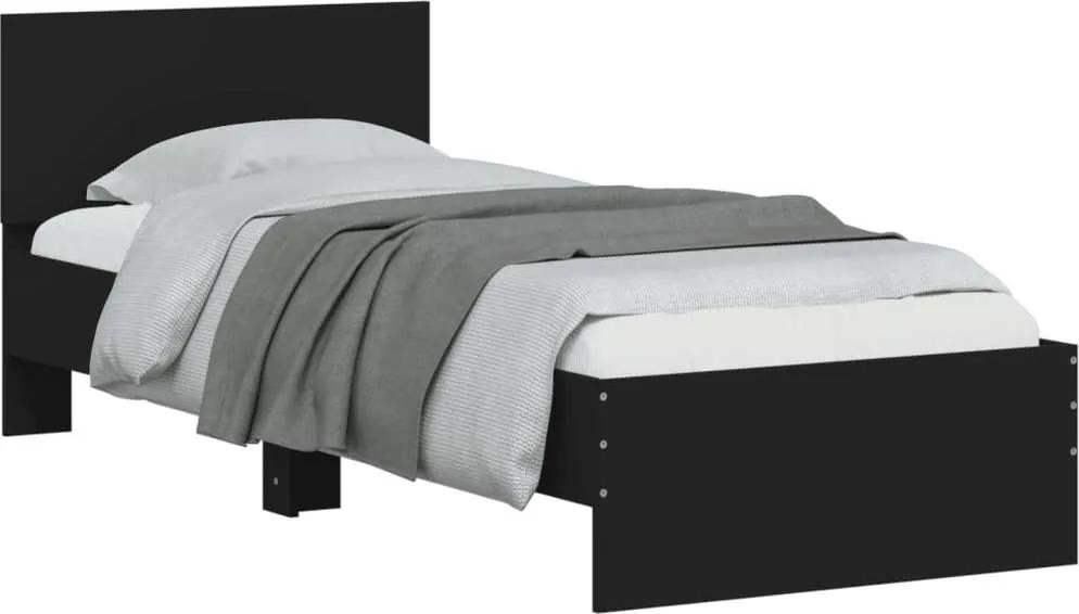 vidaXL Rám postele s čelem a LED osvětlením 90 x 190 cm [838835] Barva: šedá sonoma
