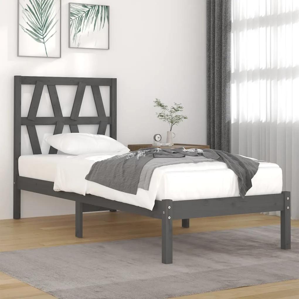 vidaXL Rám postele masivní borovice 100 x 200 cm [3103991] Barva: Černá