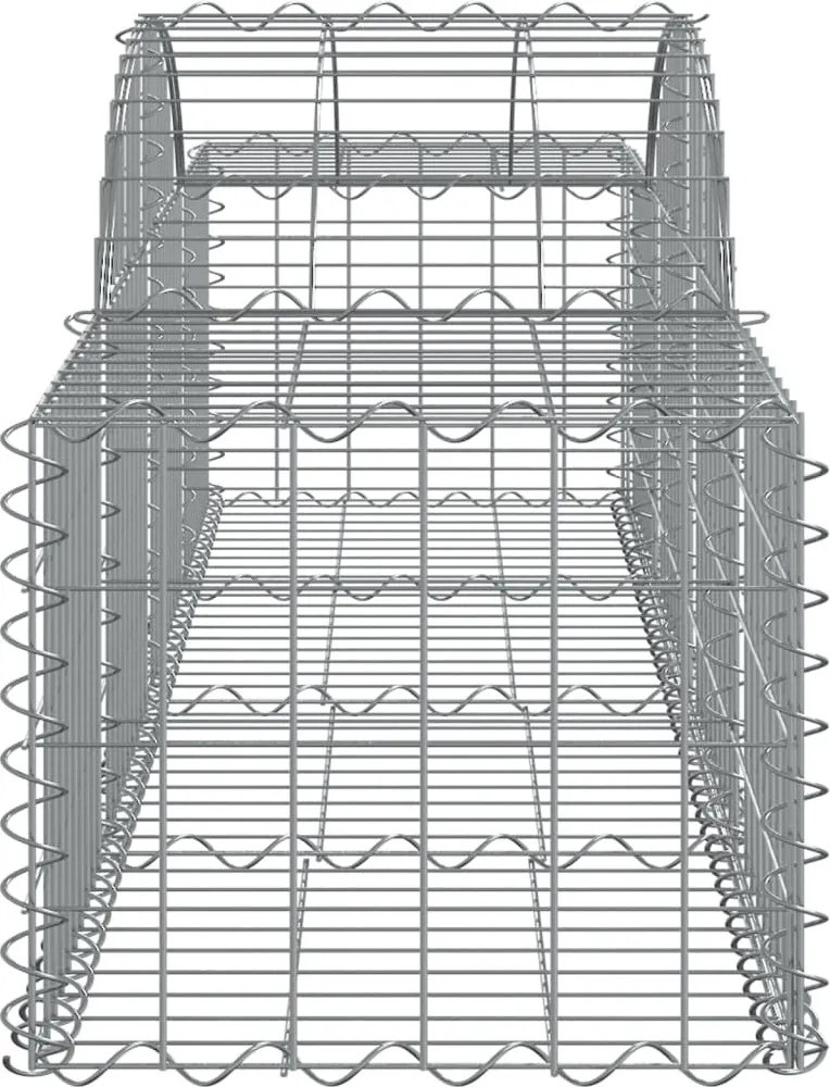 vidaXL Klenuté gabionové koše 10 ks 200x50x40/60 cm pozinkované železo [3146265]