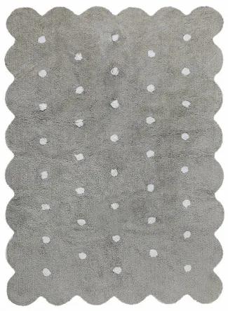 Lorena Canals koberce Pro zvířata: Pratelný koberec Biscuit Grey Bílá, Šedá, Rozměr 120x160 cm