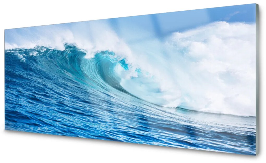 Skleněný obraz Vlny Moře Nebe Mraky