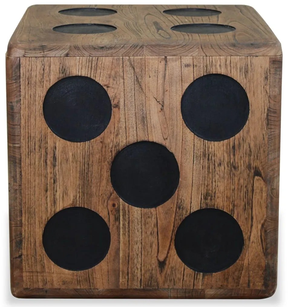 Úložný box mindi dřevo 40 x 40 x 40 cm design hrací kostky 244559