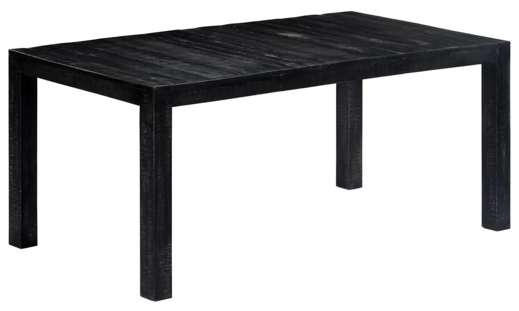 Jídelní stůl - masivní mangovníkové dřevo - černý | 180x90x76 cm