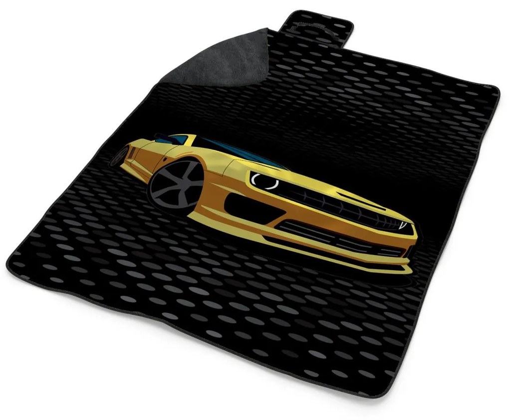 Sablio Plážová deka Chevrolet Camaro Puntíky: 200x140 cm