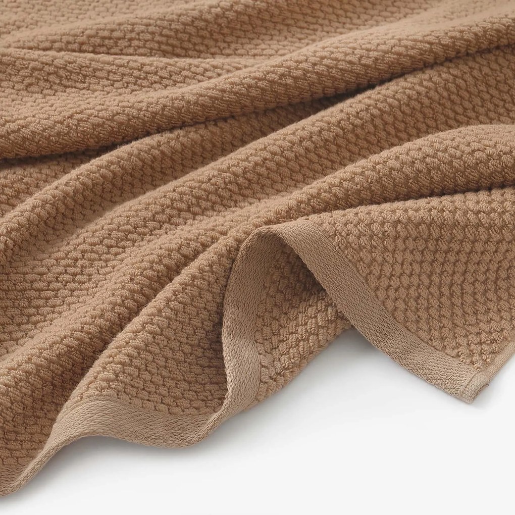 Goldea bavlněný froté ručník / osuška micro pure - skořicový 70 x 140 cm