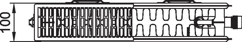 Radiátor Kermi Profil-V FTV 22 pravý 900 x 900 mm, 2066 W, bílý