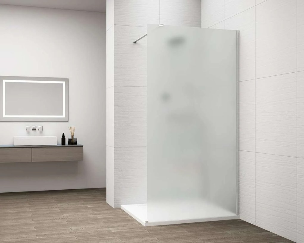 Polysan Esca - Sprchová stěna Walk-In 90x210 cm, chrom/matné sklo ES1190-01