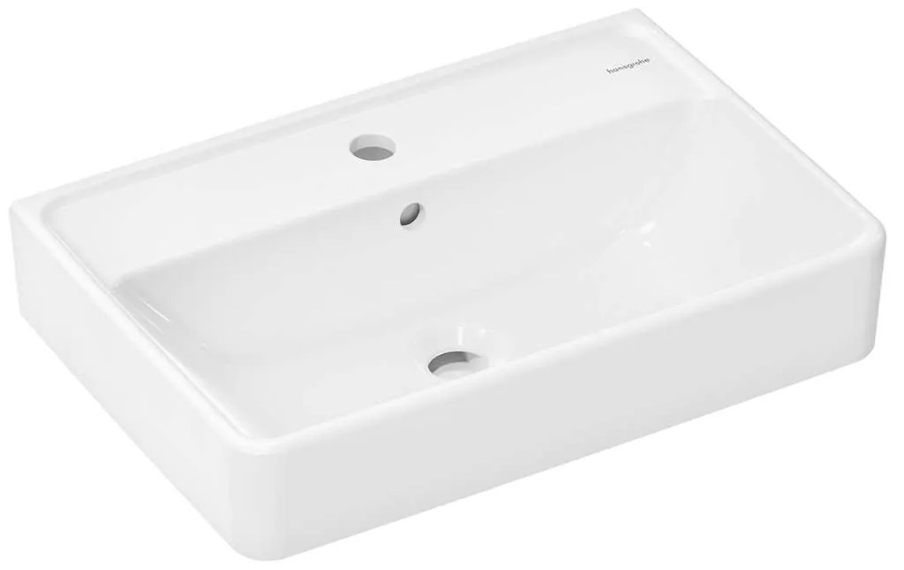 Hansgrohe Xanuia Q - Umyvadlo 55x37 cm, s přepadem, otvor pro baterii, SmartClean, bílá 61120450